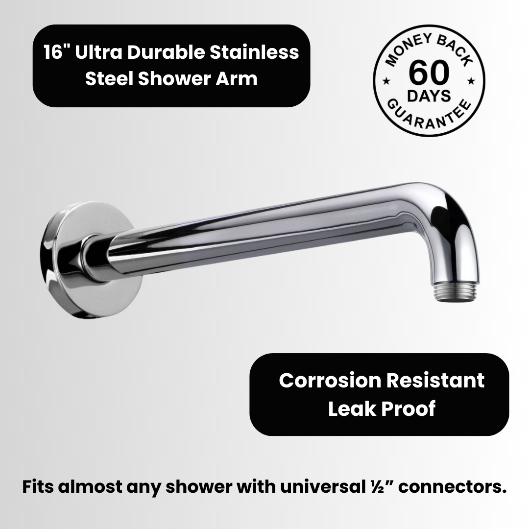 16 Inch Stainless Steel Shower Arm – LUCINN